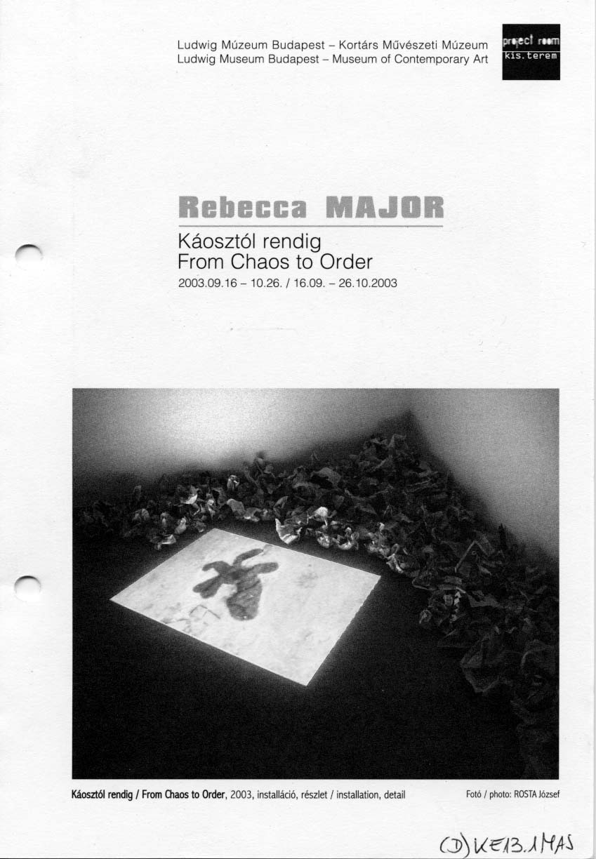 Rebecca Major - Káosztól rendig / From Chaos to Order | Ludwig Múzeum